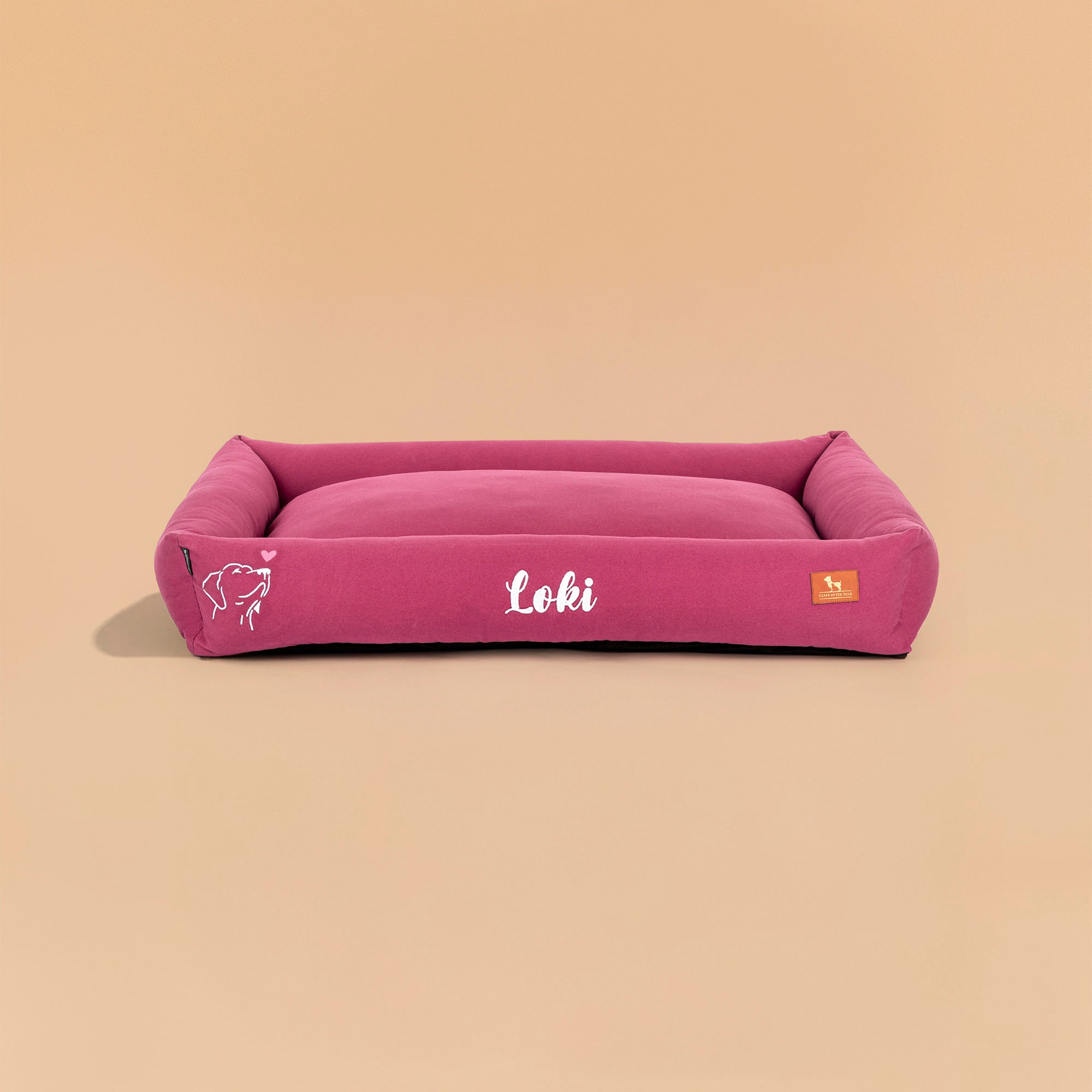 HUFT Personalised Sniff The Love Lounger Bed For Dog – Heads Up For Tails